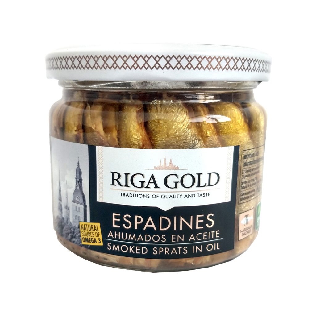 Espadines ahumados en aceite 270g Riga Gold | Tienda Naturista