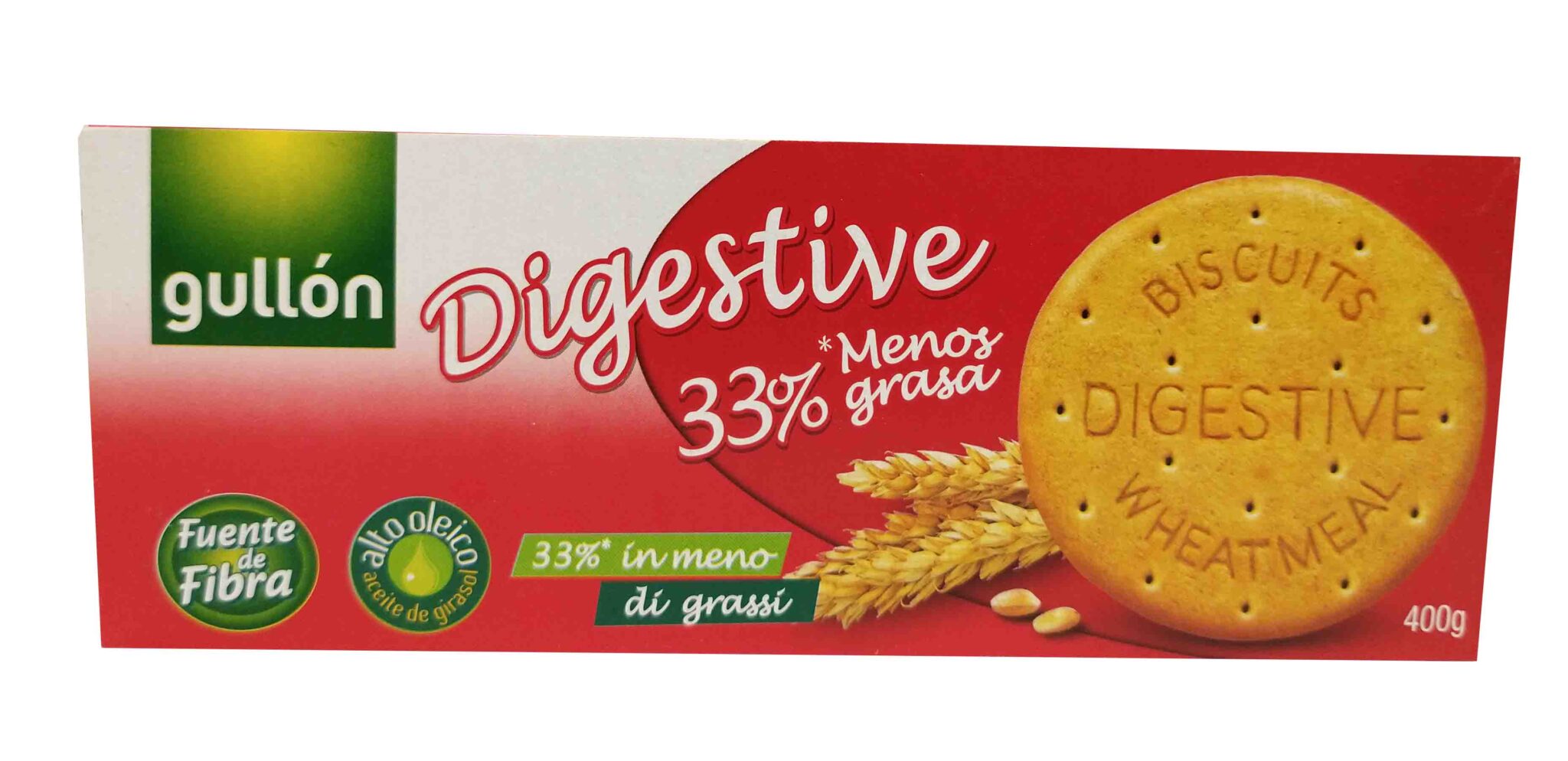 Galleta Gullón Digestive 33% menos grasa 400g - Alimentarte Saludable