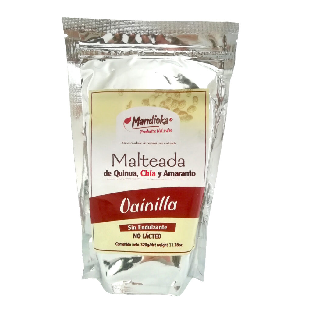 Malteada de vainilla sin azúcar 320 g Mandioka | Tienda Naturista