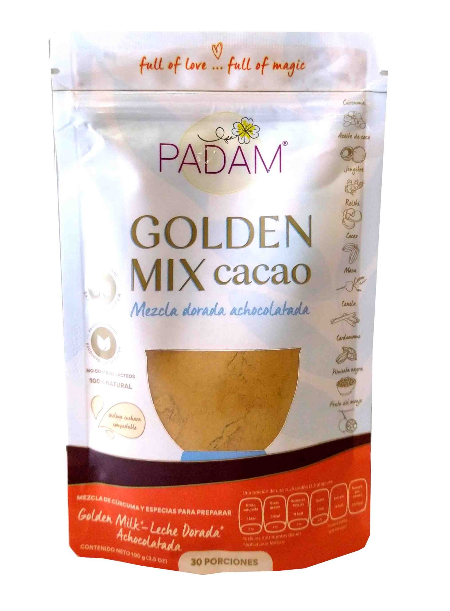 Leche Dorada Padam Cacao 100g Golden Mix Milk | Tienda Naturista